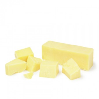 Medium White Natural Cheddar Cheese Block | Delisari